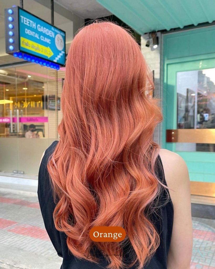 ผมส้ม Thai tea color ทำแล้วหน้าสว่างเพิ่มออร่า 🧡💫By Rapi-rabi - Rapirabi